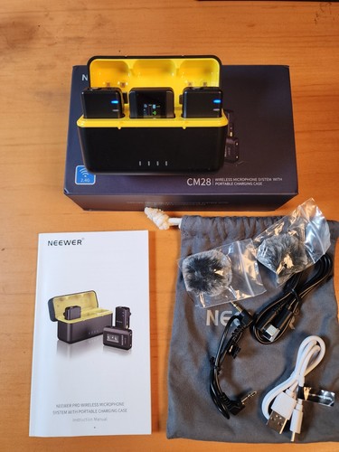 Neewer cm28 wireless lavalier microphone system - complete, open box | eBay