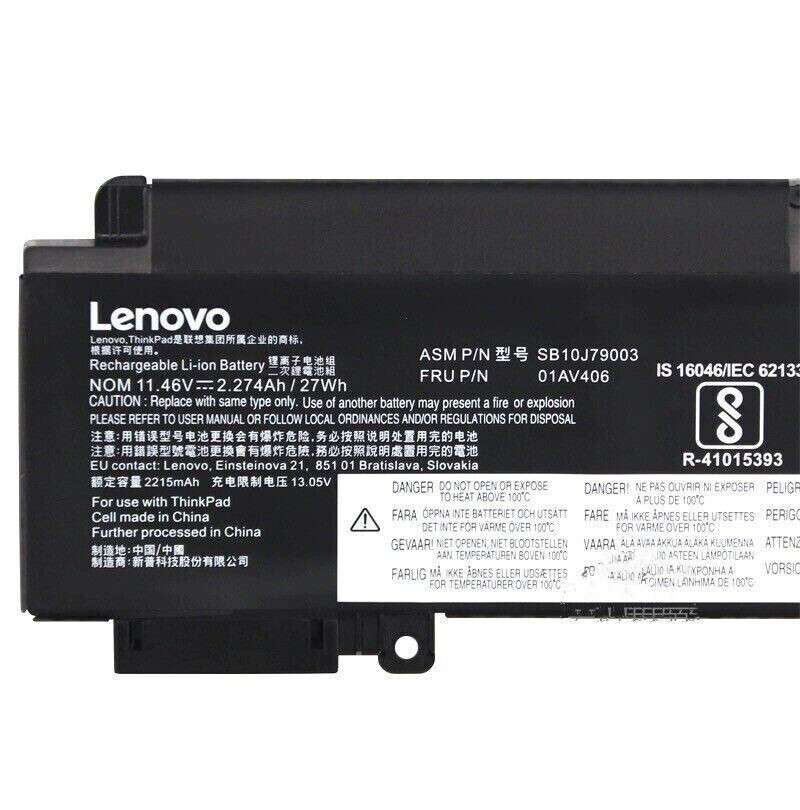 Genuine 27WH 01AV406 Battery For Lenovo ThinkPad T460s T470s SB10J79003 ...