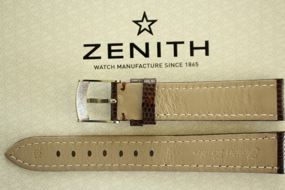 SILVER BUCKLE 18MM BROWN LIZARD WATCH BAND WATCHBAND STRAP BRACELET FOR ...