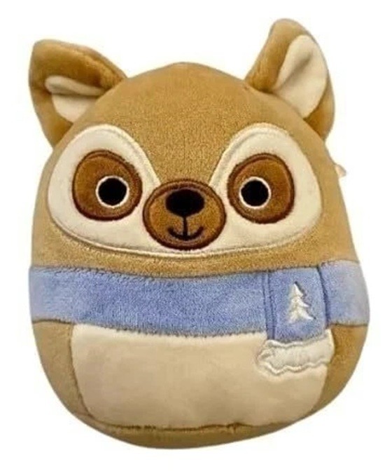 Squishmallows Official 5 inch Evan The Tan Lemur with Light Blue Scarf ...