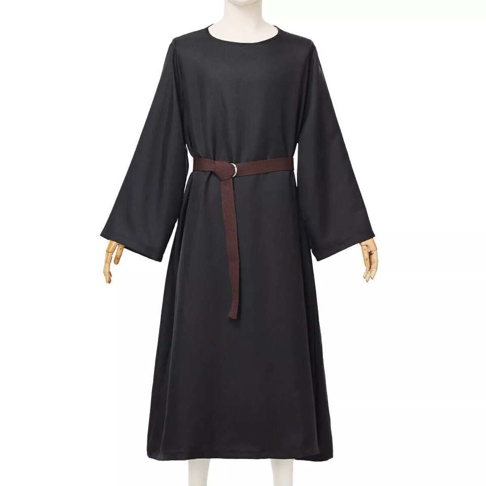 Medieval Men's Hooded Cloak Robe Halloween Wizard Sorcerer Costumes ...