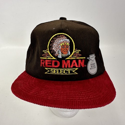 Red Man Select Tobacco Corduroy Snapback Hat Cap Redman Vintage | eBay