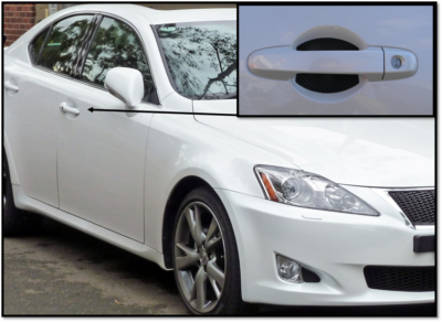 Carbon Fiber Car Door Handle Scratch Protector Guard Trim Fits Lexus GS ...