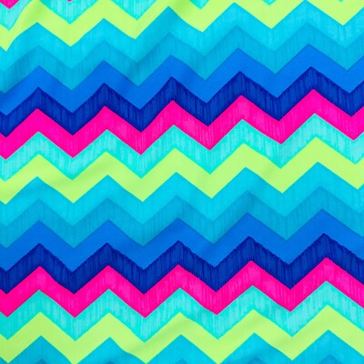 FREE SHIPPING Spandex Stretch Fabric Zic Zac Rainbow Print by Yard for ...