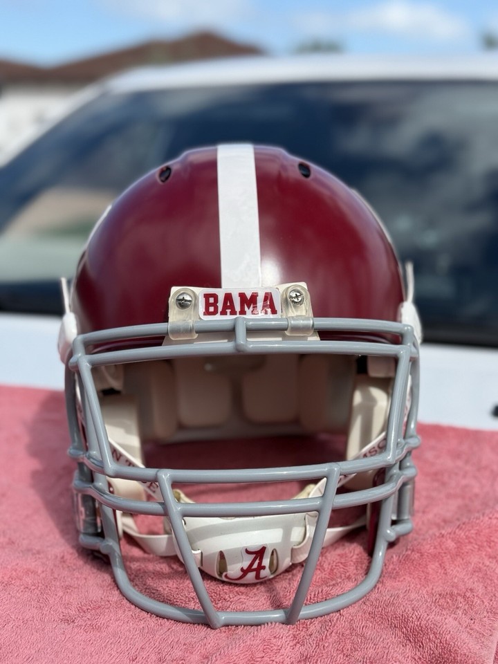 ALABAMA CRIMSON TIDE CUSTOM PLAYOFF RIDDELL REVOLUTION FOOTBALL HELMET ...