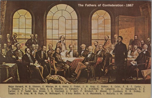 Greetings Quesnel British Columbia Fathers of Confed. Chrome Vintage ...