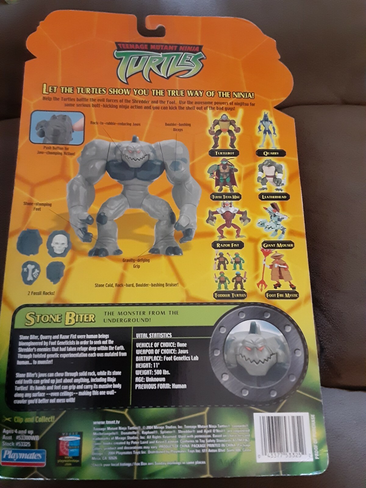 Teenage Mutant Ninja Turtles Stone Biter Figure 2004 TMNT DVD bonus ...