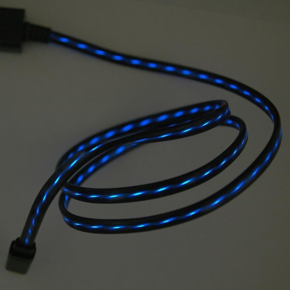 3Ft Micro USB 2.0 Data Sync Flowing LED Light Up Charger Cable | eBay