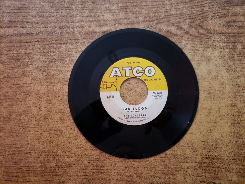 1961 EXCELLENT Coasters ?– Bad Blood / (Ain't That) Just Like Me 6210 ...