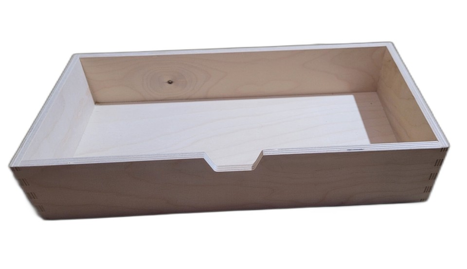 Wooden Drawer - Box Desktop Office Desk Storage Decoupage Unpainted 11 ...