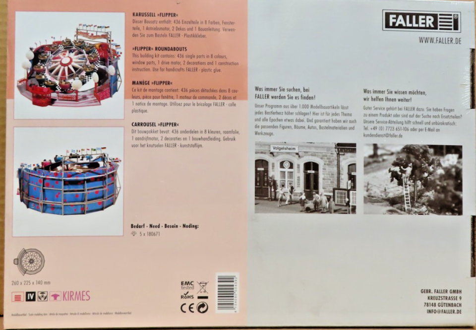 Faller 140439 HO Flipper Roundabout Carnival Kit "NEW SEALED BOX" | eBay