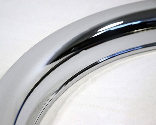 Set of 4 15" CHROME WHEEL TRIM RINGS Beauty Rims Ring Glamour Band for ...