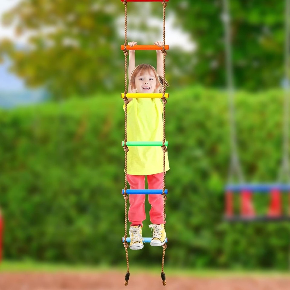 6.8ft Climbing Rope Ladder for Kids or Adult - Climbing Game for Swing ...