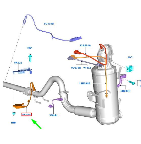 FORD FOCUS MK4 Lambda NOX Sensor 2355116 JX61-5L239-DC N | eBay