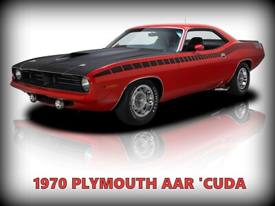 1970 Plymouth AAR 'Cuda, Barracuda Metal Sign: 12x16" & Ships Free | eBay