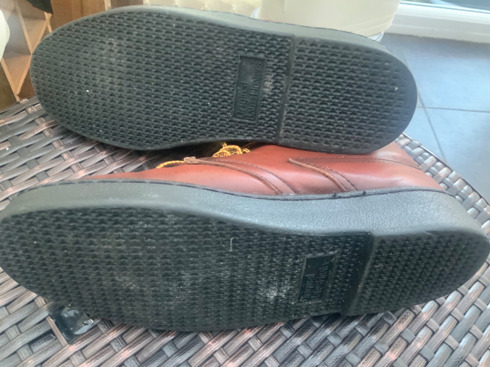 BATES FLOATERS UK 8 US 9 SHEARLING LEATHER BOOTS CAMPER WALKING WORK | eBay