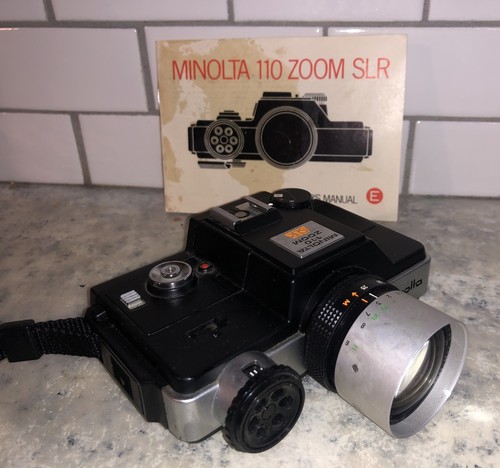 Vintage MINOLTA 110 ZOOM SLR film camera w/Instructions GOOD WORKING | eBay