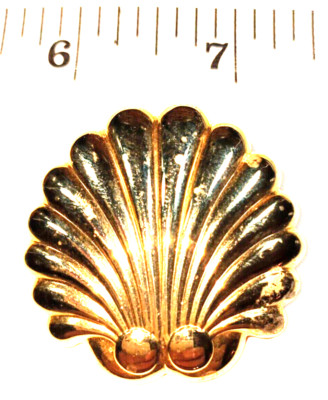 Vintage Gold Color SHELL Scarf Clip | eBay