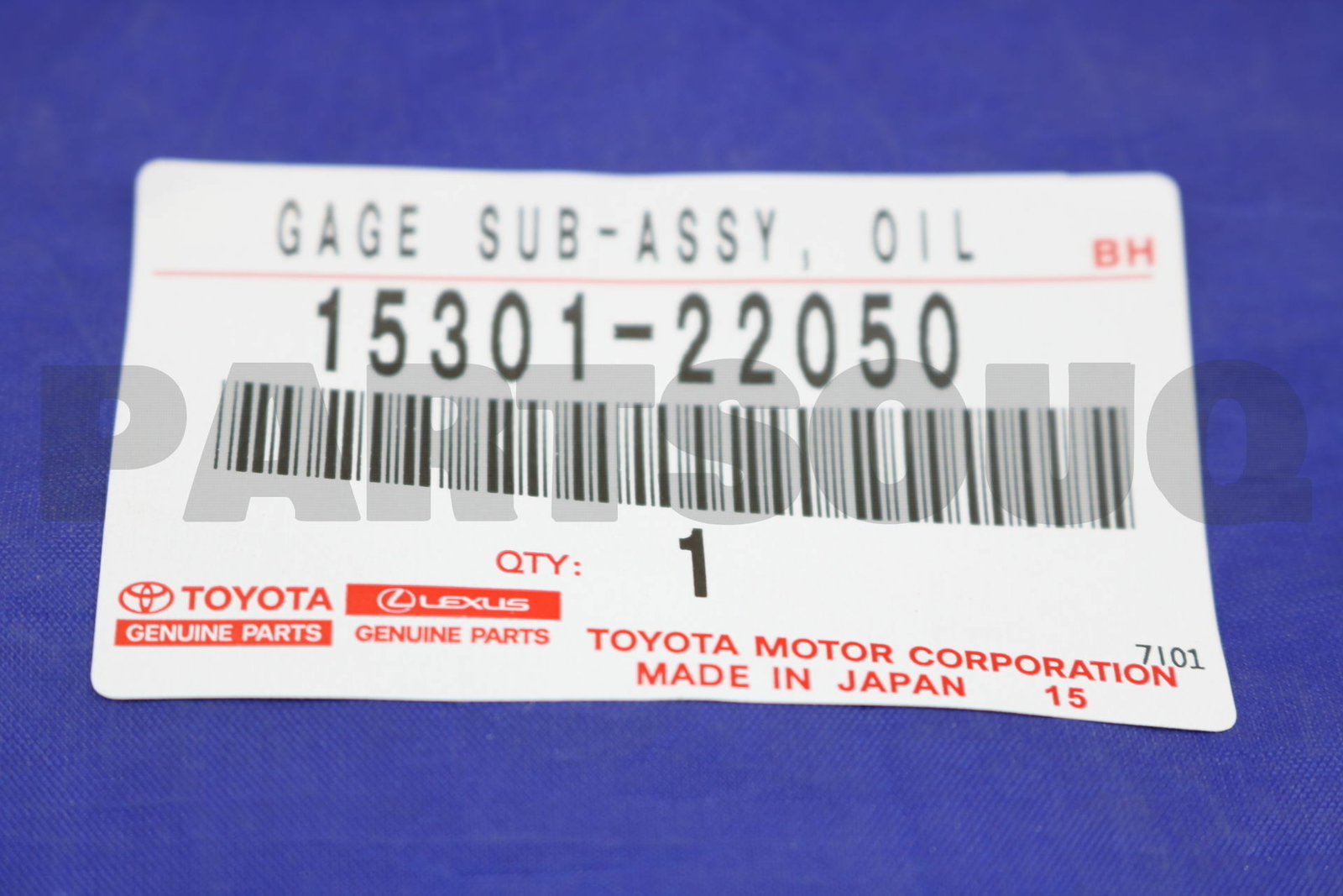 1530122050 Genuine Toyota GAGE SUB-ASSY, OIL LEVEL 15301-22050 | eBay