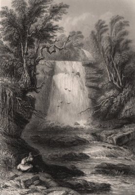 The Birks of Aberfeldy, Perth & Kinross. Scotland. DUNCAN c1840 old ...