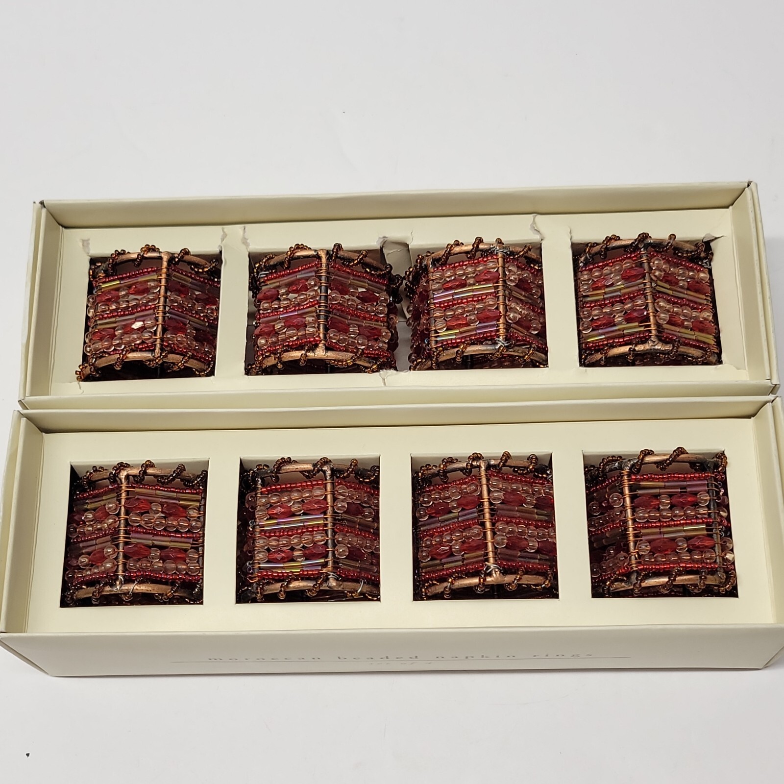 Pier 1 Imports Moroccan Beaded Multicolor Napkin Rings Set of 8 (2 ...