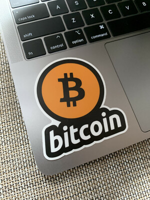 Bitcoin BTC logo high-quality vinyl sticker 3 in for whale and small ...