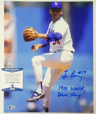 Tim Leary signed "1988 WS Champs" 11x14 Photo LA Dodgers Autograph ...