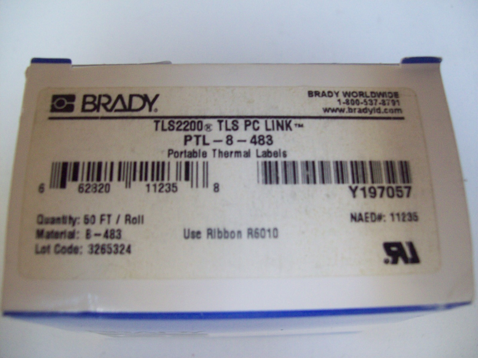 BRADY PTL-8-483 TLS2200/TLS PC LINK THERMAL LABELS - BRAND NEW! - FREE ...