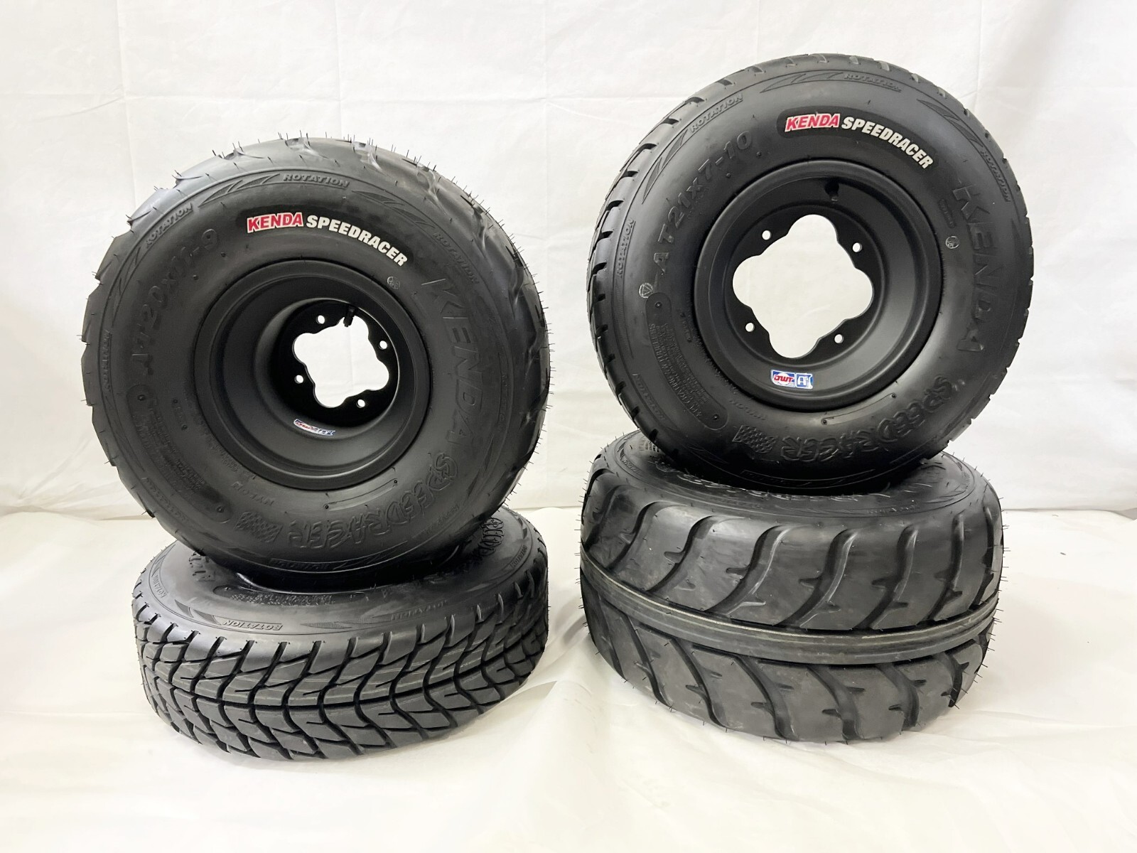 DWT A5 Black 10" Front 9" Rear Rims Wheel Speed Racer Street YFZ Raptor ...