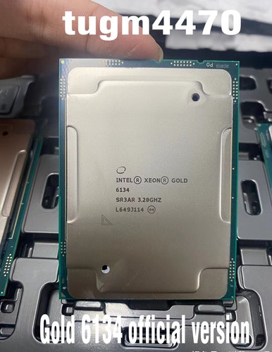 Intel Xeon Gold 6134 CPU processor official version 8Core 3.2ghz 24 ...