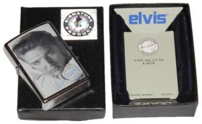 Zippo Lighter Elvis Presley Portrait Signature #28629 Brand New | eBay
