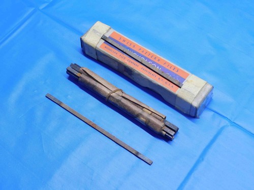12pc NEW NICHOLSON 4" CUT 3 STYLE 2 FLAT SWISS PATTERN NEEDLE FILE DUAL ...