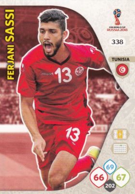 CARD PANINI ADRENALYN WORLD CUP RUSSIA 2018 N.338 SASSI TUNISIA | eBay