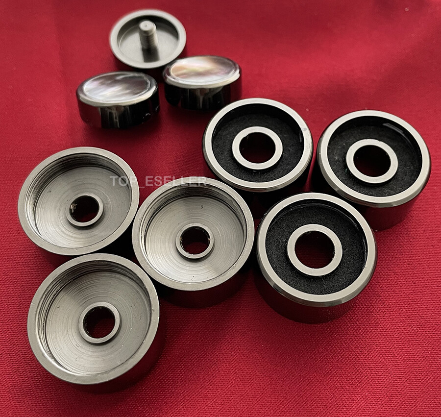 Heavy Trumpet Caps Black nickel plated 3 Top Caps 3 Bottom Cap 3 Finger ...