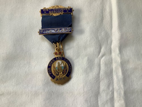 ACC Distinguished Service Medal with Ribbon and 5 Year Bar For King And ...