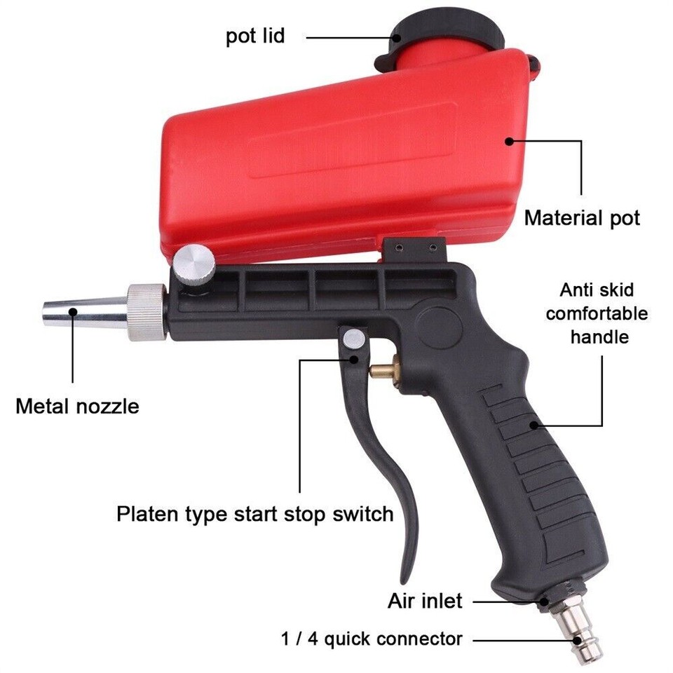 Portable Handheld Air Compressor Speed Sand Gun Blaster Sand Blasting 1 ...