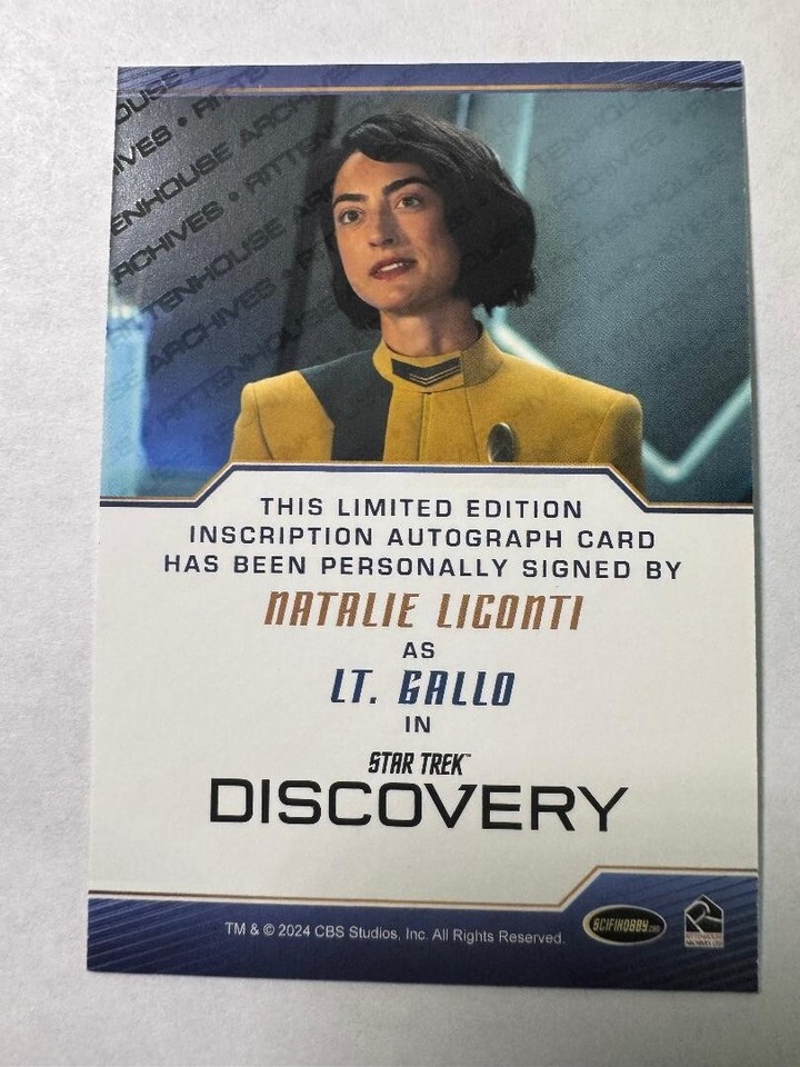 Star Trek Discovery Season 5 "Drag Racer" Natalie Liconti Autograph | eBay