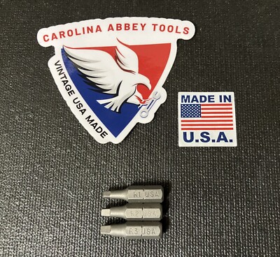 NOS Vintage Craftsman 3pc Robertson Bit Set USA R1 R2 R3 | eBay