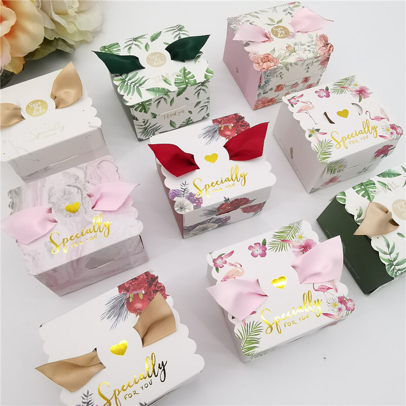 50x Wedding Favours Sweets Candy Box Gift Packaging Paper Boxes with ...
