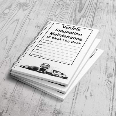 A5 52 WEEK VEHICLE INSPECTION MAINTENANCE RECORD BOOK COMMERCIAL SAFETY ...