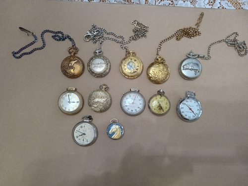 Vintage Pocket Watches & Stop Watches Lot For Repair or Parts 12 total ...