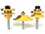 3 pc 1/4" SH Ogee Raised Panel and Ogee Rail & Stile Router Bit Set S ...
