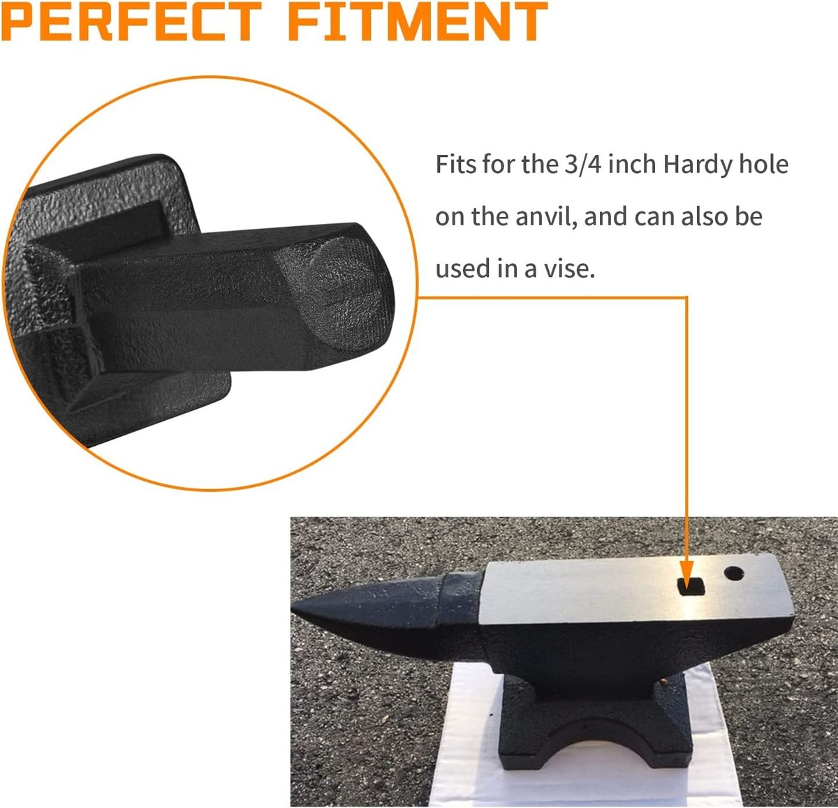 Anvil Cutting Tool With 3/4 Inch Shank - Cutter For Anvil, Black Finish ...