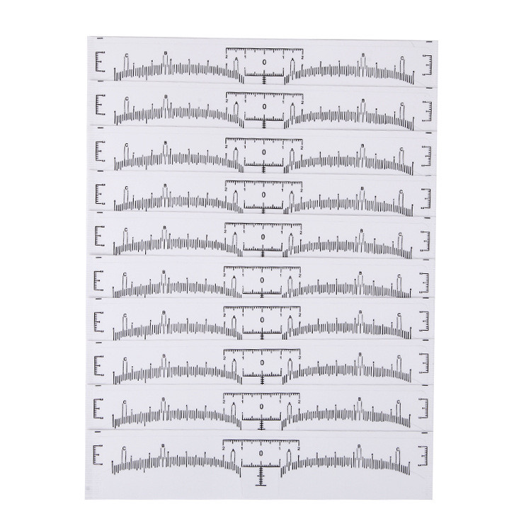Disposable Microblading Permanent Tattoo Eyebrow Measure Ruler Sticker ...