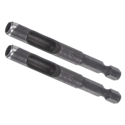 2pcs Leather Hole Punch Tool 1/4" 1/4 Shank Drill Bits Carbon Steel ...