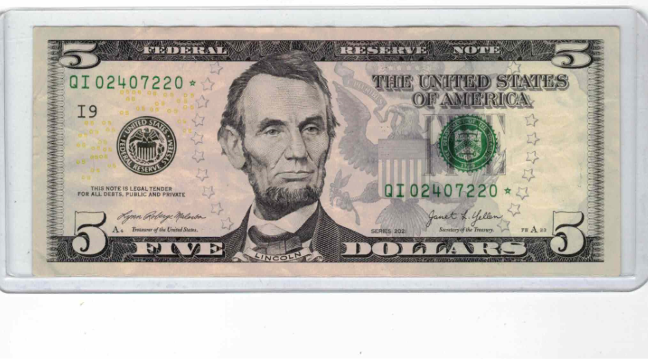 $5 STAR NOTE "QI 02407220 *", SEMI SOLID STAR NOTE (BOTH STARS) | eBay