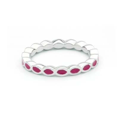 Ripple Twist Wave Stackable Ring Purple Enamel 3 Sizes MYJS Stack Rings ...