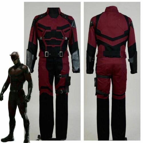 Daredevil Matt Matthew Michael Murdock Coat Suit Cosplay Costume Battle ...