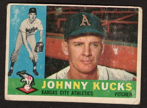 1960 Topps #177 Johnny Kucks Baseball Kansas City Athletics Vintage ...