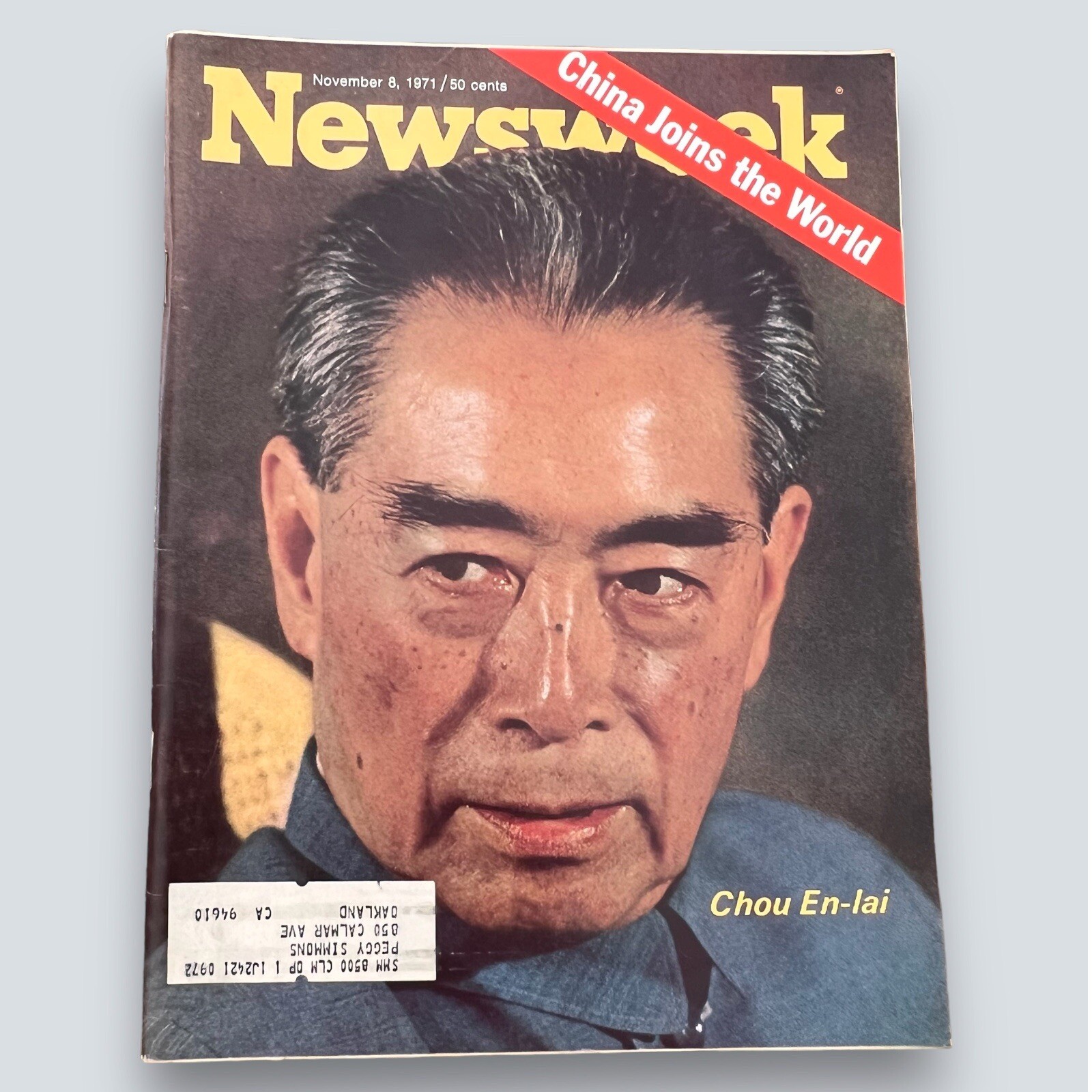 VTG Newsweek Magazine November 8 1971 - Chou En-Lai / Newsstand / 1970s ...